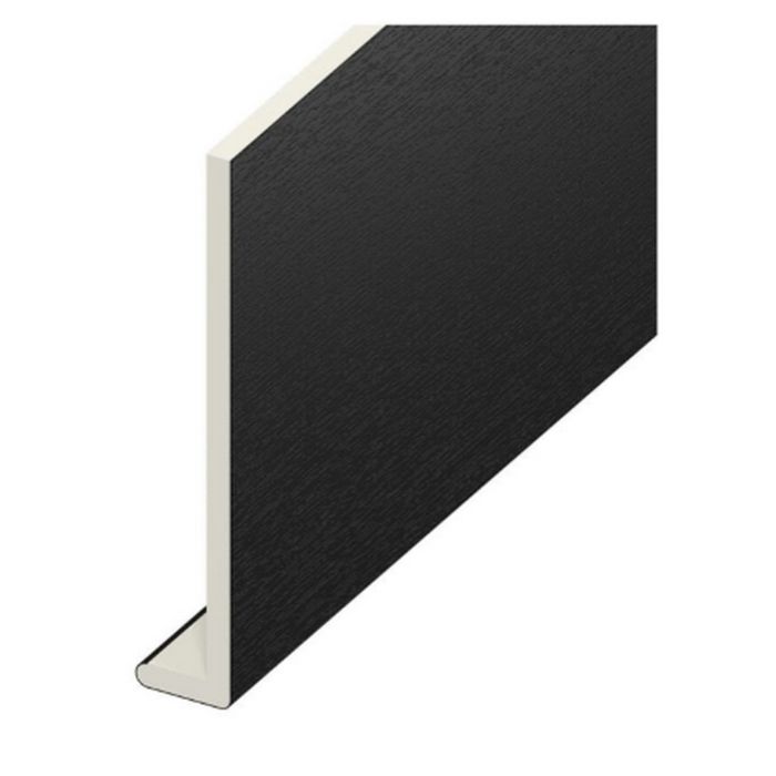 Eurocell Woodgrain Capping Board 5mtr x 200mm - Black Ash